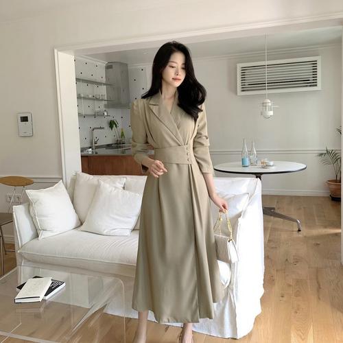 Jual Bian Dress Korean Simple Basic Sopan Formal Rapi Kerja Kerah ...