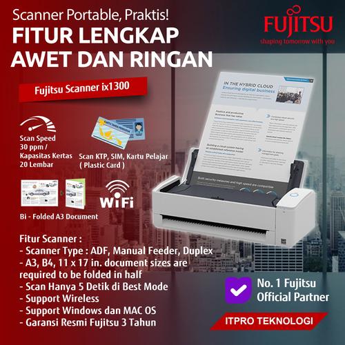 Jual SCANNER FUJITSU IX-1300 / IX1300 / IX 1300 - Jakarta Pusat - ITPRO Teknologi Nusantara PT ...
