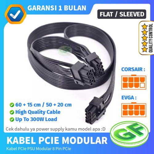Jual Kabel Modular Corsair PCIe 8 Pin To Dual 6+2 Pin PCI-e Cable Mining - Alt. Model - Jakarta ...