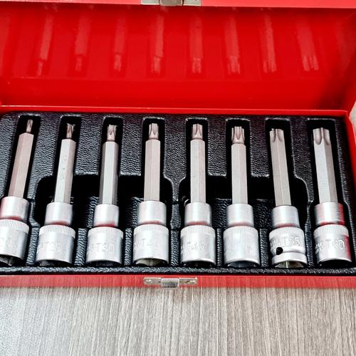 Jual Mata kunci sok L Bintang set 1/2inch x8pcs star bit socket Iwt ...