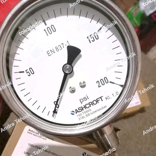 Jual pressure gauge ashcroft 4 inch 200 psi full stainless - Jakarta ...