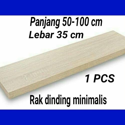 Jual rak dinding ambalan minimalis floating lebar 35 cm. panjang 50-100 ...