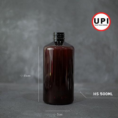 Jual BOTOL PET 500ML / BOTOL PET HS 500ML AMBER NECK 28/410 28MM - Kota ...