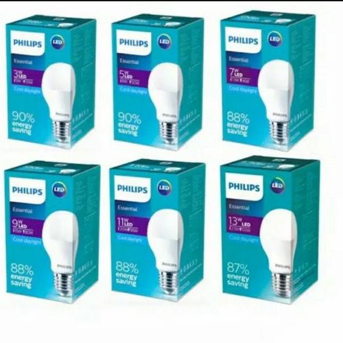 Jual Lampu Philips led bulb Essential 3w,5w,7w,9w,11w,13w putih 6500K - 11 watt - Kota Tangerang ...