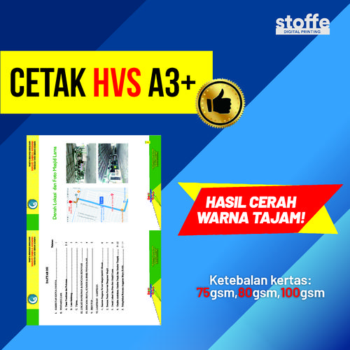Jual Cetak HVS A3 FULL COLOR 75 gsm / 80 gsm / 100 gsm 1 atau 2 Sisi ...