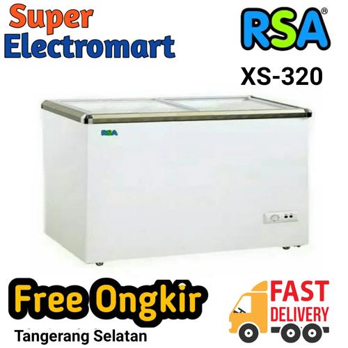 Jual FREEZER RSA XS 320 FREEZER SLIDING DOOR FLAT GLASS 300 LITER ...