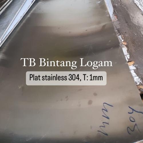 Jual Plat stainless steel tebal 1mm SUS 304 | 0.1cm | bisa custom ...