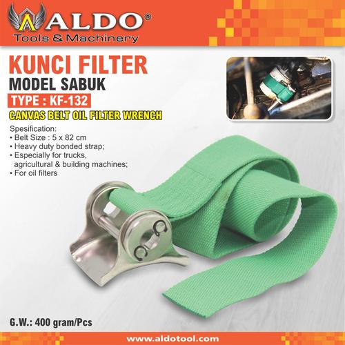 Jual KUNCI FILTER MODEL SABUK / ALAT PEMBUKA FILTER OLI TYPE : KF - 132 ...