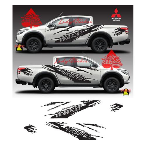 Jual CUTTING STICKER MOBIL TRITON STIKER MOBIL MITSUBISHI STRADA TRITON ...