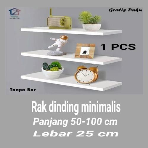 Jual rak dinding ambalan minimalis minimalis lebar 25 cm panjang 50-100 ...
