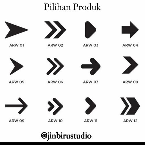 Jual Sign board tanda panah/Penunjuk Arah Akrilik - Putih, 10 cm x 5 cm ...