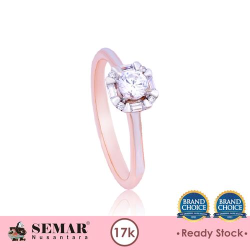 Promo Cincin Emas Carista Rose White Gold 17K Semar Nusantara Cicil 0% ...