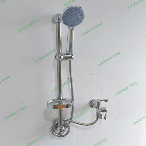Promo paket shower + tiang shower + kran cabang - bulat - Jakarta Barat ...