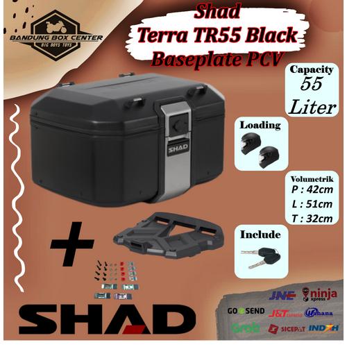 Jual Box Motor Pannier Almunium Shad Terra TR55 Black TR 55 + Baseplate PVC - Kota Bandung ...