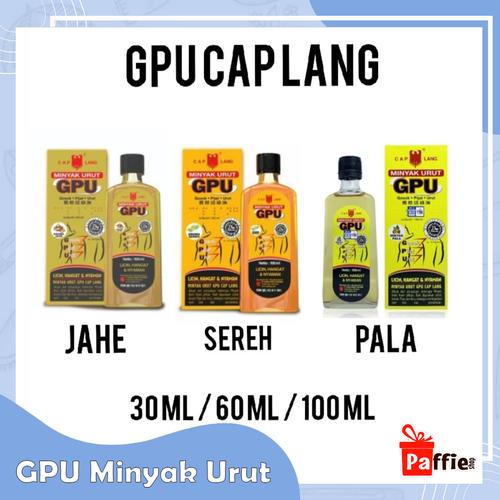Jual GPU cap lang minyak Gosok Pijat Urut pala sereh jahe 30ml 60ml ...