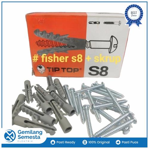 Jual Fiser S8 + SKRUP Abu-abu Fisher @100pcs - Kab. Bogor - Gemilang Semesta Elektrik | Tokopedia