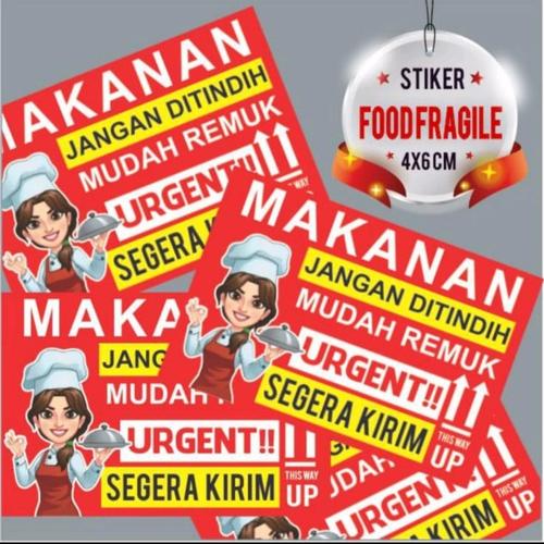 Jual sticker food fragile/sticker food fragile lucu - Kab. Sidoarjo ...