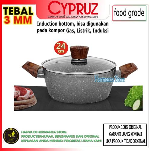 Promo Cypruz cyprus Fry Pan Wok Marble Wajan Kuali Induksi 30 cm KI ...