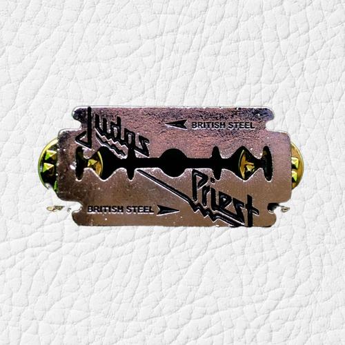 Jual Judas Priest Pin Badge British Steel Razor Bandge Logo - Kota ...