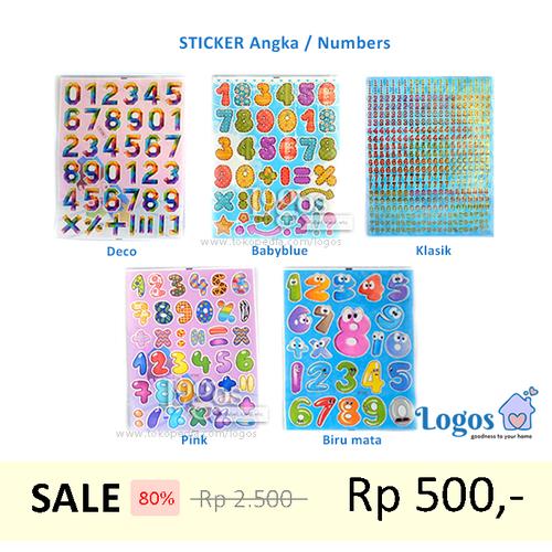 Promo Sticker Angka/Numbers Stiker Reward Point Anak TK PAUD belajar ...