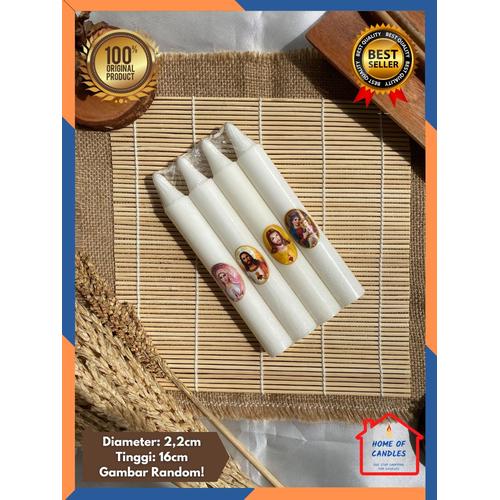 Jual Lilin Doa Misa Altar Rohani Yesus Maria Isi 4pcs / D: 2,2cm T ...