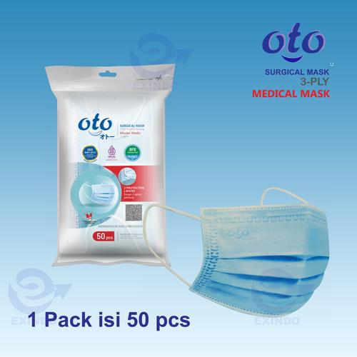 Promo OTO Masker Medis Kesehatan Earloop Surgical Mask 3 lapis isi 50 ...