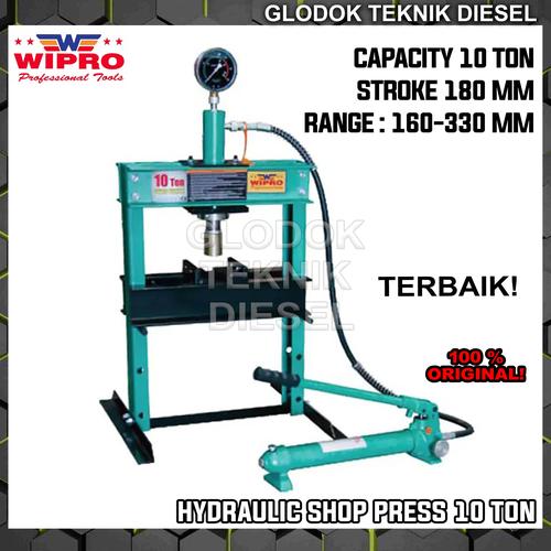 Jual WIPRO Hydraulic Shop Press 10 Ton Mesin Alat Hidrolik Pres ...