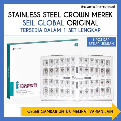 Jual Dental Stainless Steel Crown / SSC I-Crown Seil Global 1 Set Box - Per 1 Pcs - Jakarta ...