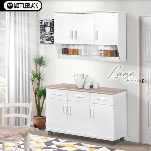 Jual Blackmabel - Kitchen Set Lemari Dapur 3 Pintu Rak Piring Putih ...