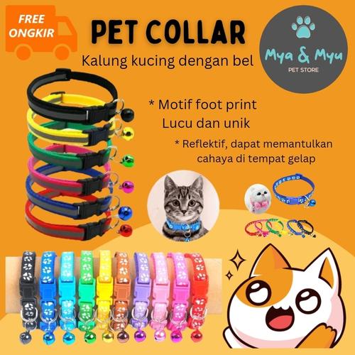 Jual Pet Collar Kalung Kucing dengan Lonceng dan Reflektif. - Foot ...