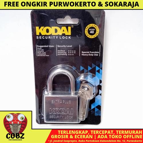 Jual 40 MM / KODAI Gembok Pintu Pagar Padlock Anti Maling Leher Pendek ...