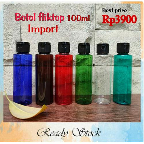 Jual Botol fliptop Plastik PET 100 ml Warna Warni Botol Skincare ...