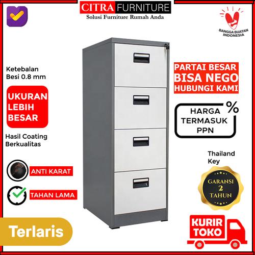 Promo Lemari Arsip Besi Kantor|Filling Kabinet Loker|Locker Karyawan|Sliding - Cabinet 4 Laci ...