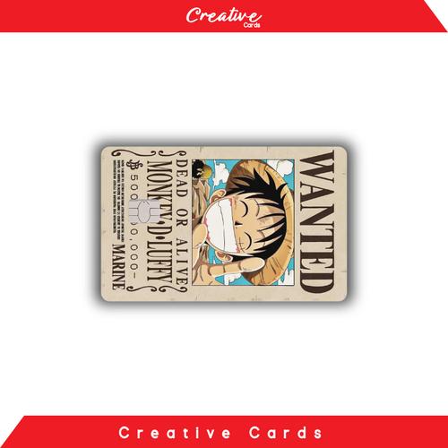 Jual Sticker Sticker Kartu Atm Skin Card Anime - One Piece Wanted ...