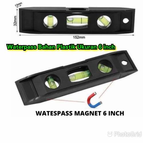 Jual Waterpass ukuran 6 inch Bahan plastik water pass alat pengukur ...