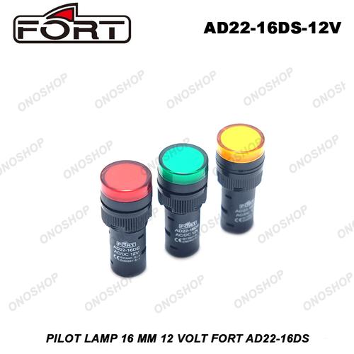Jual Pilot Lamp 16 mm FORT AD22-16DS - 12 Volt, Merah - Jakarta Barat ...