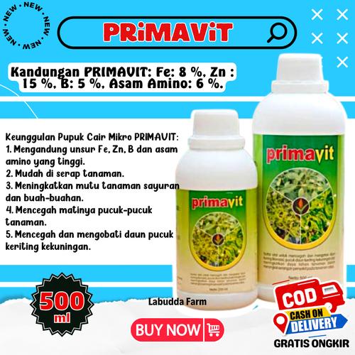Jual Pupuk Cair Mikro Primavit 500 ml Pupuk Tanaman Sayur dan Buah ...