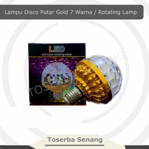 Jual Lampu Disko Putar Gold 7 warna / Rotating Lamp / Lampu Proyektor ...