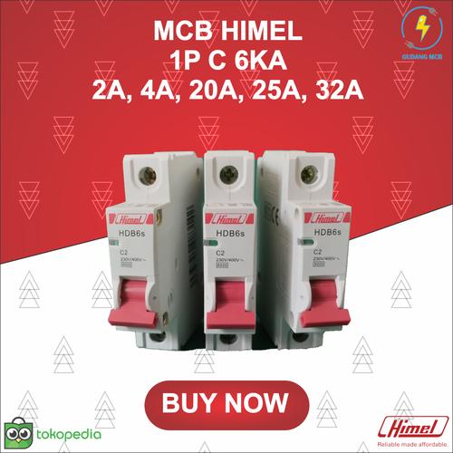 Jual MCB HIMEL 6KA C 1P, 2P 2A, 4A, 20A, 25A, 32A, 63A HDB6SN - 1P, 32A - Jakarta Pusat - Gudang ...