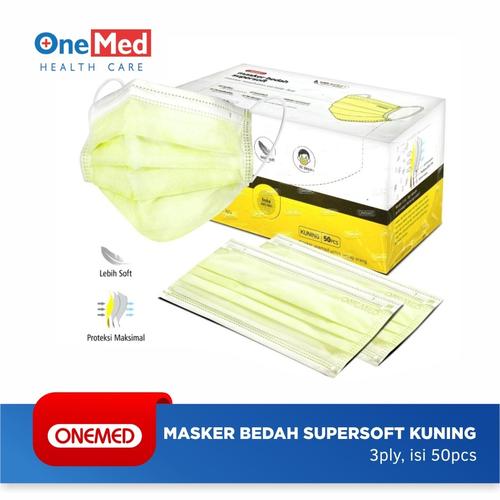 Jual Masker Karet Super Soft Kuning Onemed Box Isi 50 Pcs - Kota ...