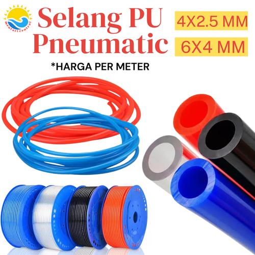 Promo Selang Pu (PolyUrethane) OD 6 x ID 4 Pneumatic OD 4 x ID 2.5 Meteran - Orange, 4mm X 2.5mm ...