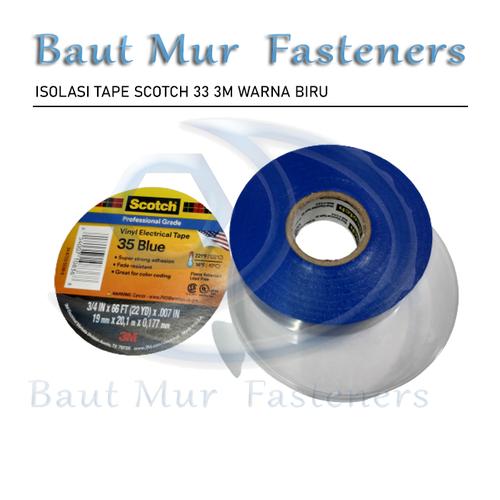 Jual ISOLASI LISTRIK / ISOLASI TAPE SCOTCH 33+ 3M WARNA BIRU - Jakarta ...