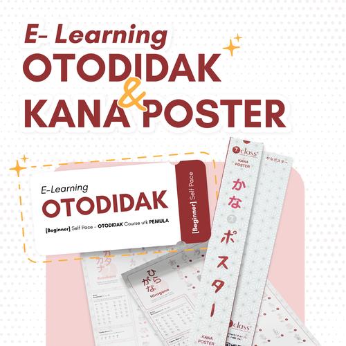 Jual Promo Bundling E-Learning Otodidak bahasa Jepang + Kana Poster ...