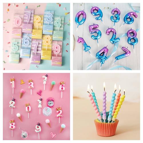 Jual Lilin Ulang Tahun Birthday Party Candles Ultah Bentuk Angka Warna ...