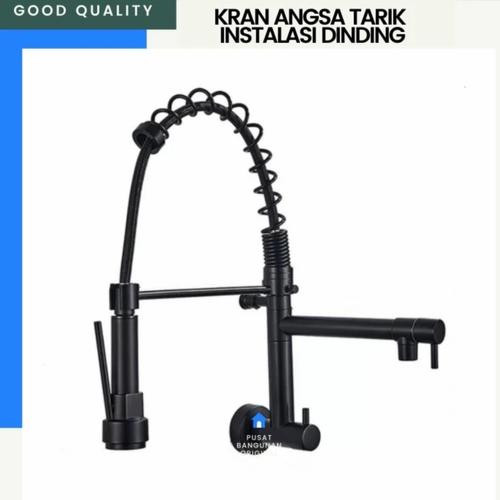 Jual KRAN SINK DAPUR PANTRY BLACK INSTALASI DINGING / KRAN SINK TARIK ...