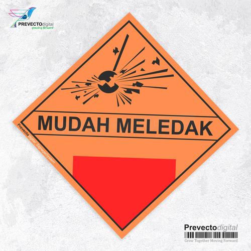 Jual Sticker Simbol Label K3 Limbah B3 Hazmat Mudah Meledak - 20x20cm ...