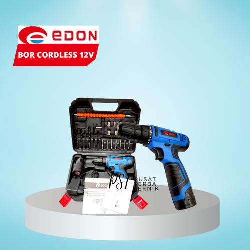 Jual Bor Cordless Edon 12V Lithium Lv 3 1210 Koper 2 Baterai - EDON 1210 BIRU, DenganBublewrap ...