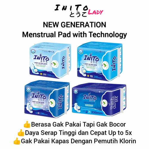 Jual Pembalut Wanita IniTo Lady Ultra Slim Pantyliner/Day/Night/Super ...