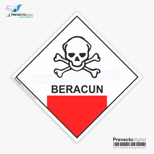 Jual Sticker Simbol Label K3 Limbah B3 Hazmat Beracun - 25x25cm ...