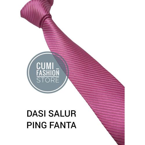 Jual Dasi panjang pria Salur Uk 3 inchi lebar 8 cm Pink Fanta - Salur ...